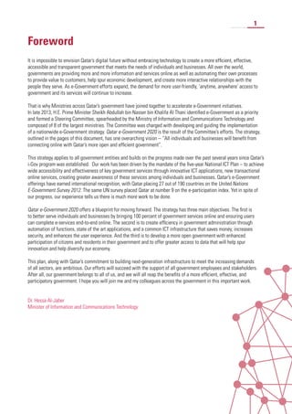 Qatar e government 2020 strategy | PPT