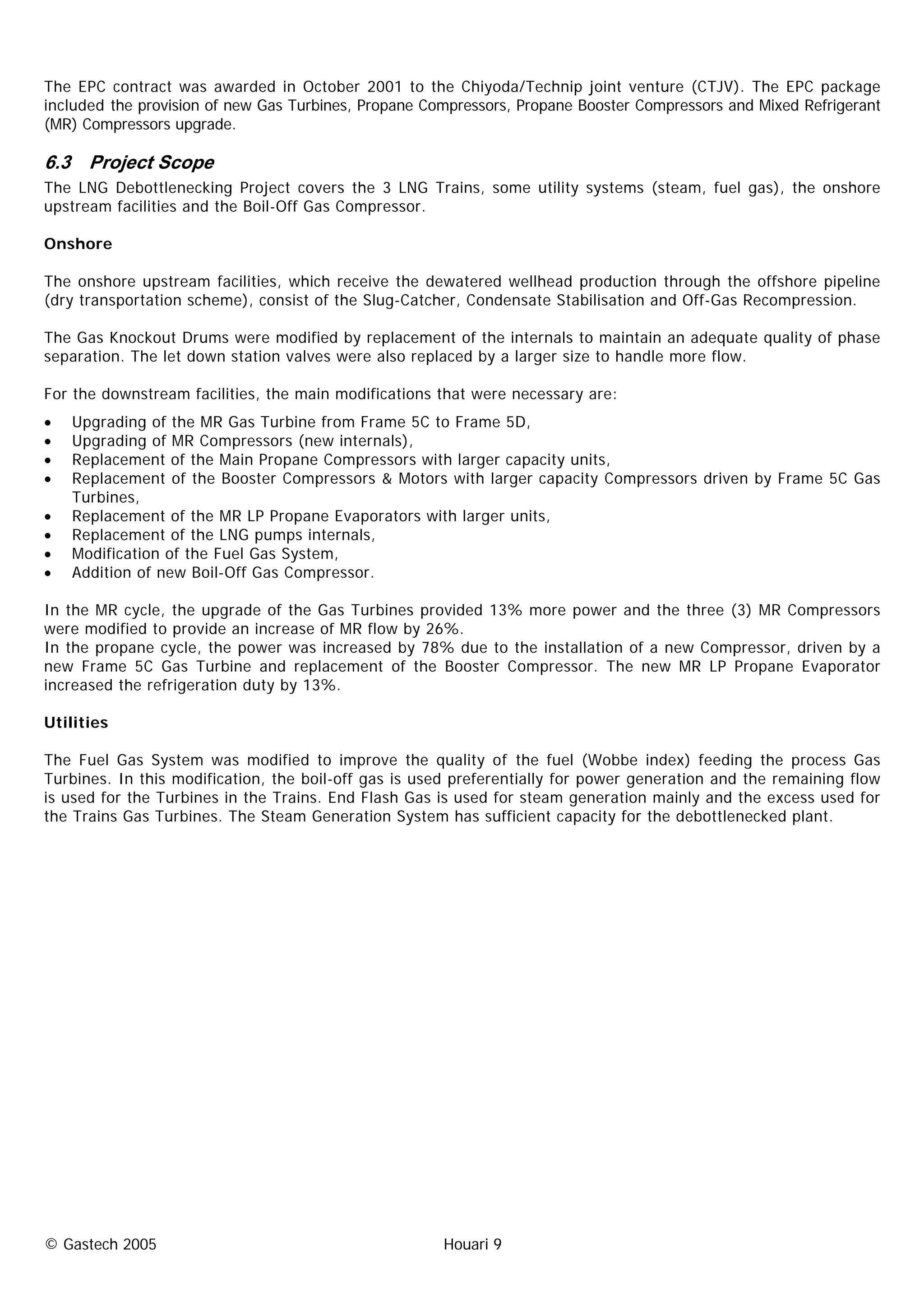 Qatargas debottlenecking project | PDF