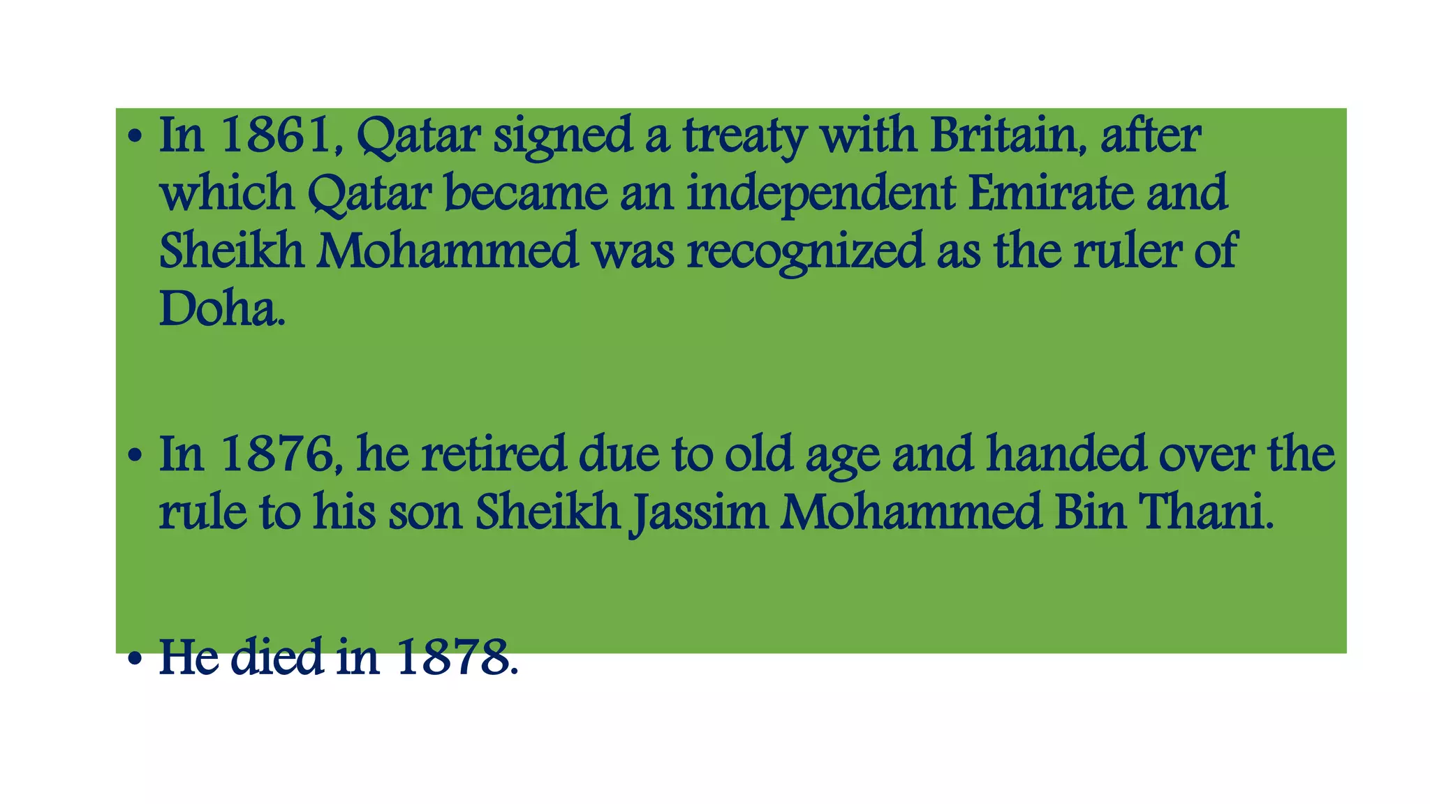 Qatar history al thani family- updated | PPTX
