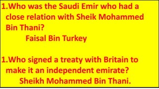 Qatar history al thani family- updated | PPTX