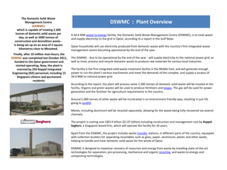 ENZO PIRONE Qatar Waste Treatment | PDF