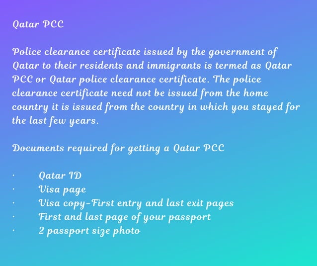 Qatar PCC | PPT