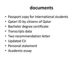 Qatar scholarships at Doha institute for Graduate 2024.pptx