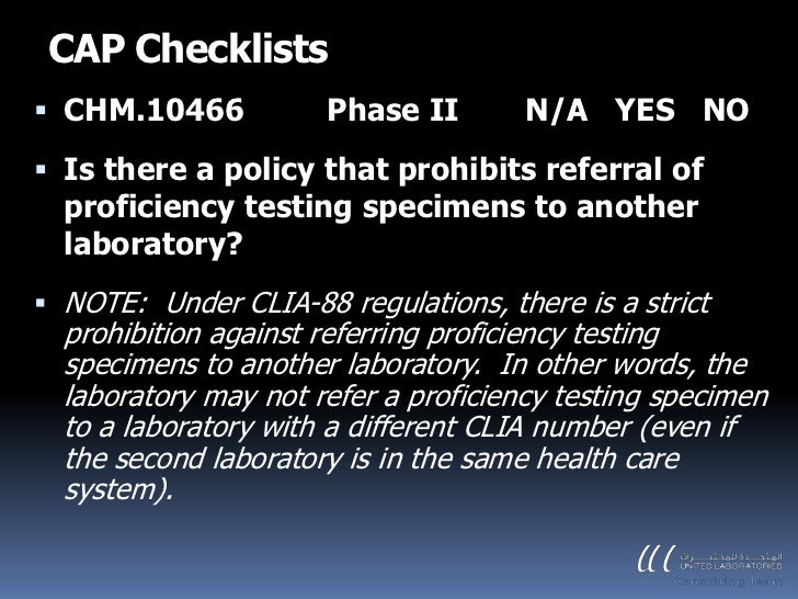 Significance of CAP accreditation