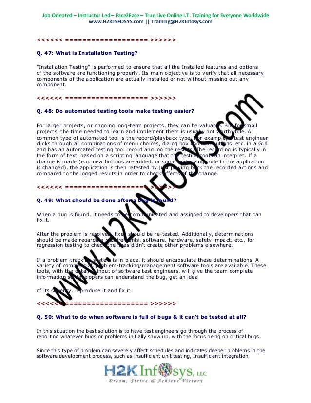 QA Interview Questions | QA Testing Interview Questions & Answers QA Interview Questions | QA Testing Interview Questions & Answers