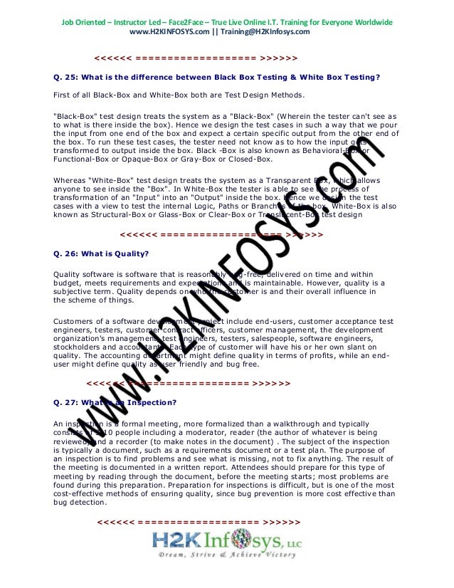 Qa Interview Questions Qa Testing Interview Questions And Answers