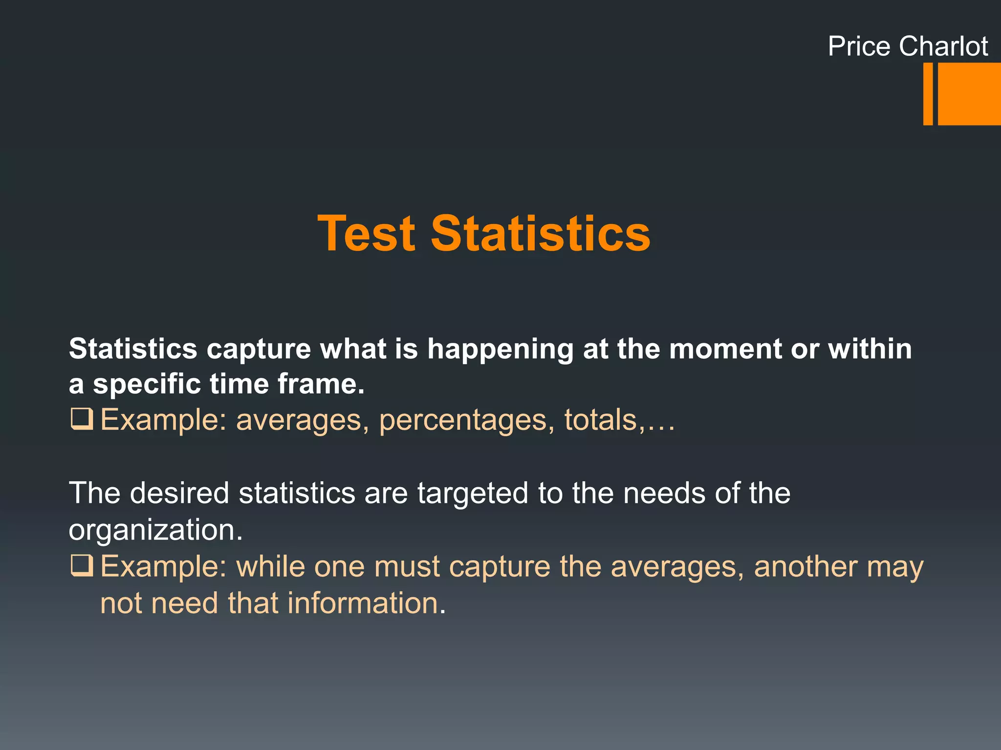 QA Test Reports Statistics Metrics | PPTX