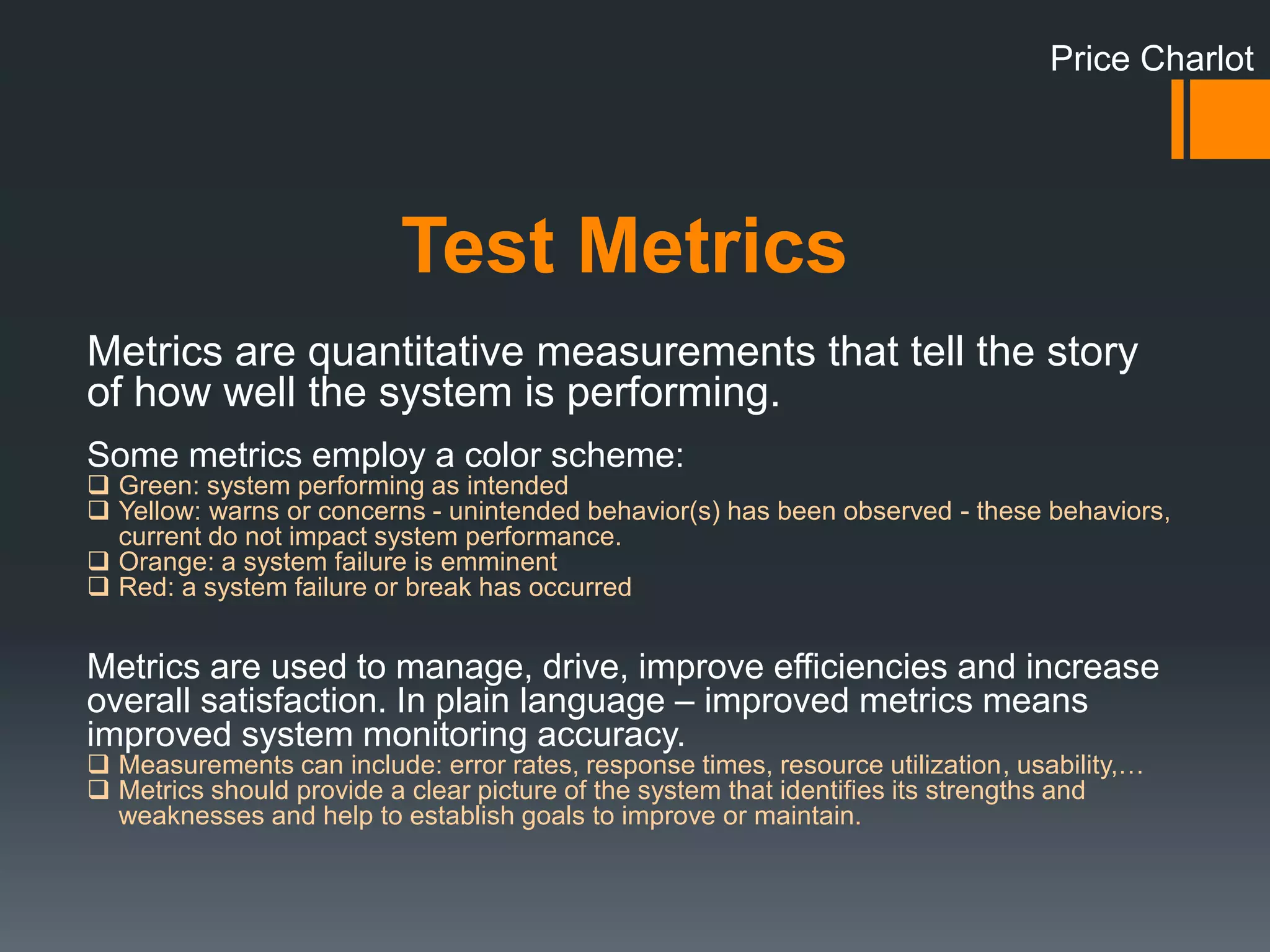 QA Test Reports Statistics Metrics | PPTX