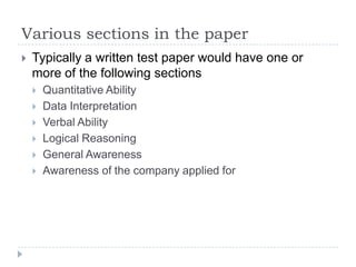 Quantitative Aptitude Tests | PPTX