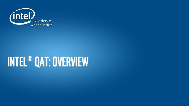 Intel Quickassist Technology 01org