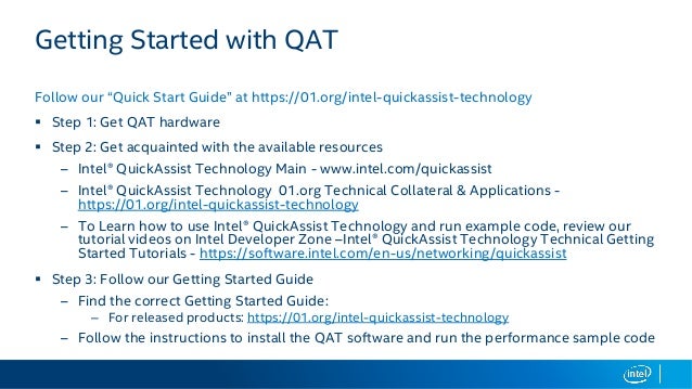 Intel Quickassist Technology 01org
