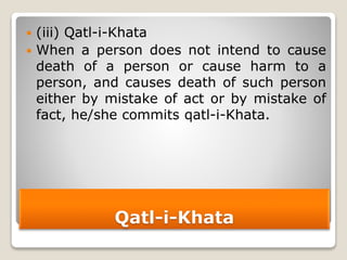 Qatl and its kinds (1) | PPTX
