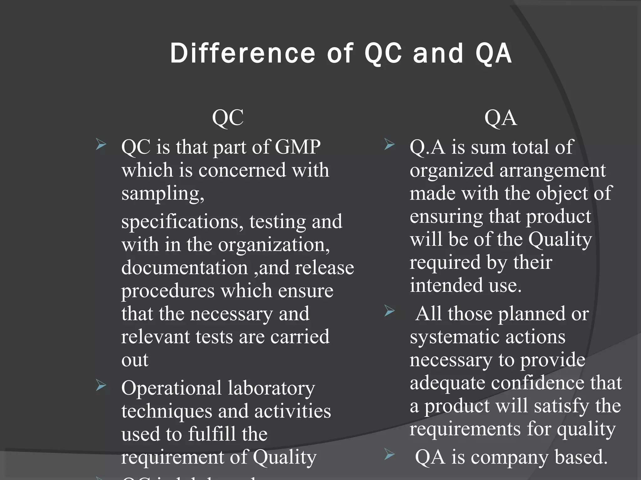 Qa tools and techniques | PPT | Pharmaceutical Industry | Industries