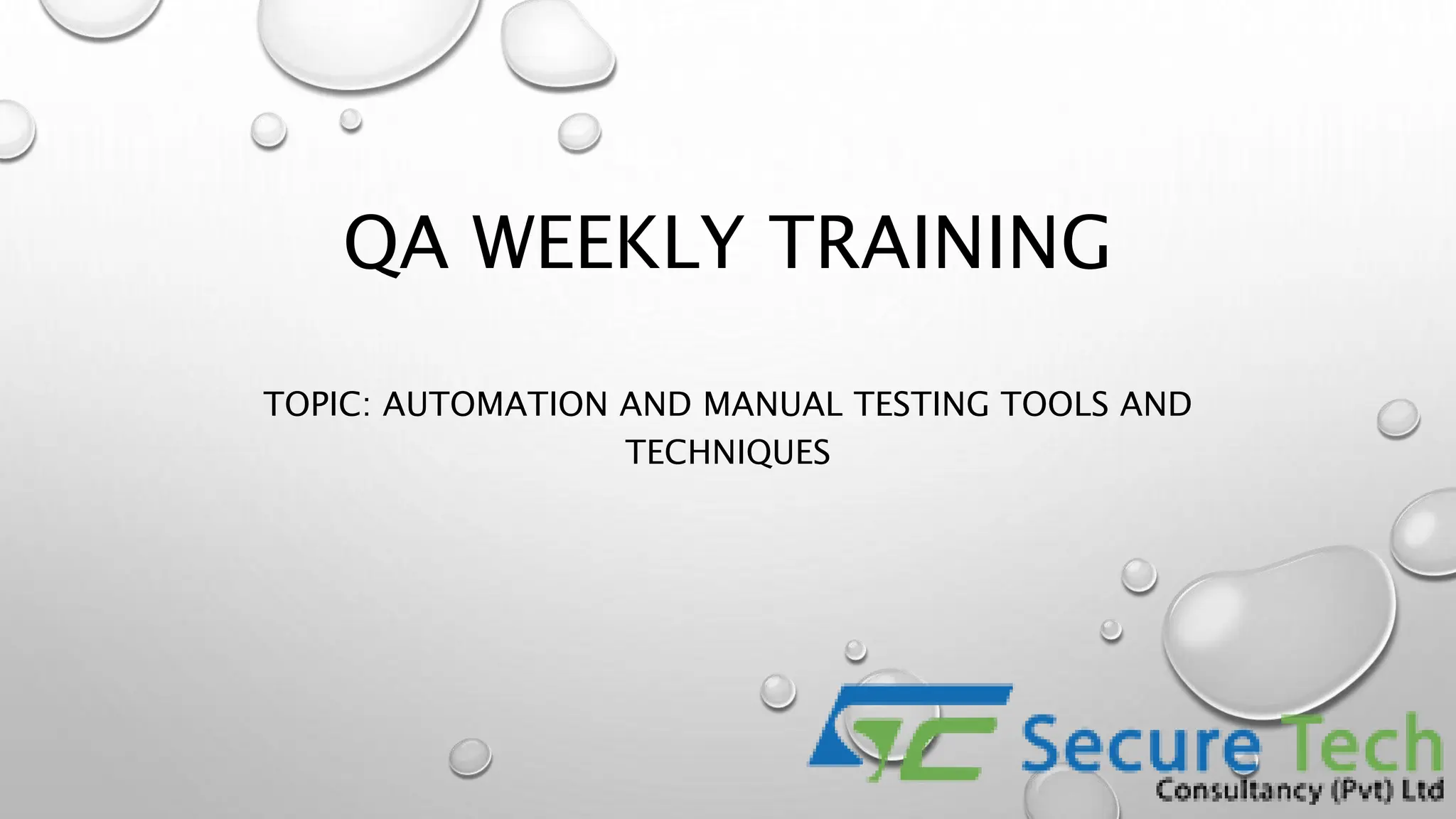 QATraining20Feb2023.pptx | Computing | Technology & Computing