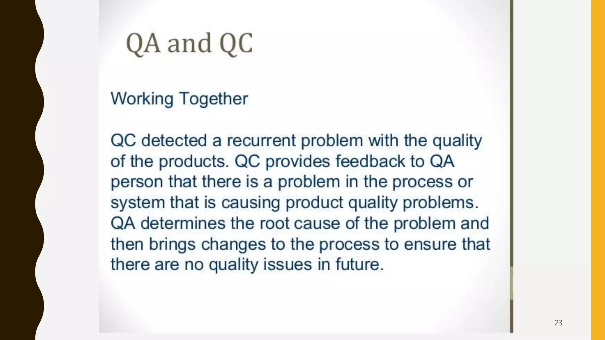 Quality Assurance (QA): Definition, Obj, Principles, components, Dif ...