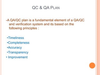 Quality Control and Quality Assurance | PPTX