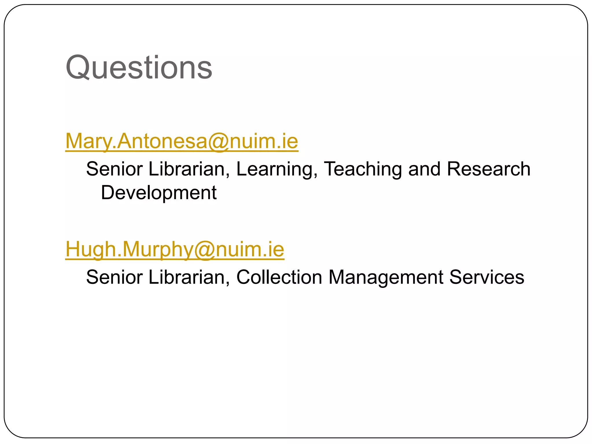 “The Quality Instinct”? : Getting the right balance between evidenced based decisions and ...