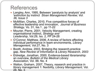 “The Quality Instinct”? : Getting the right balance between evidenced ...