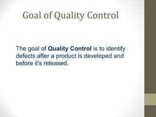 Quality Assurance Vs Quality Control | PPT