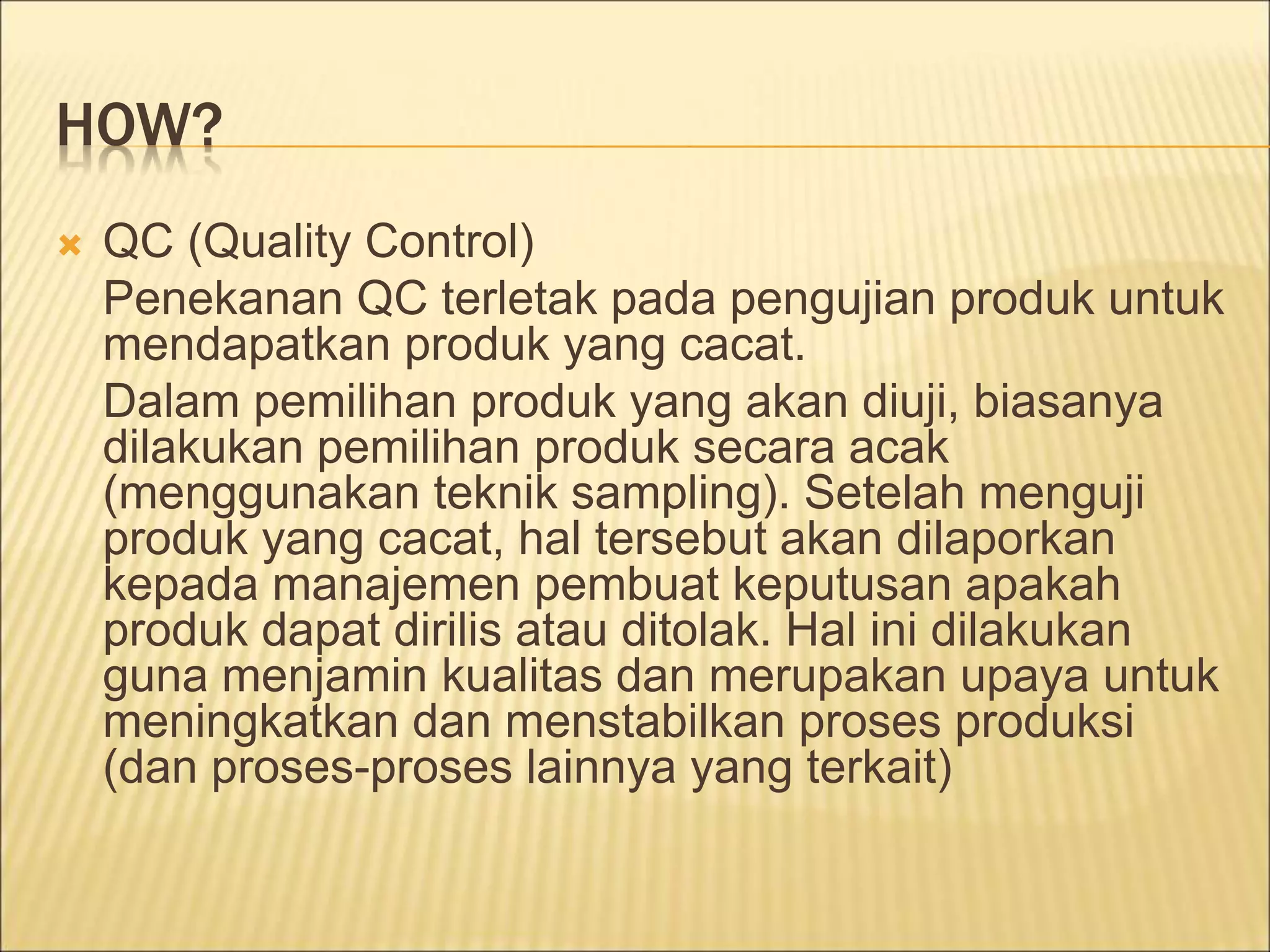 Quality Assurance VS Quality Control/Audit | Prof Dr Syamsir Abduh | Universitas Trisakti | PPT