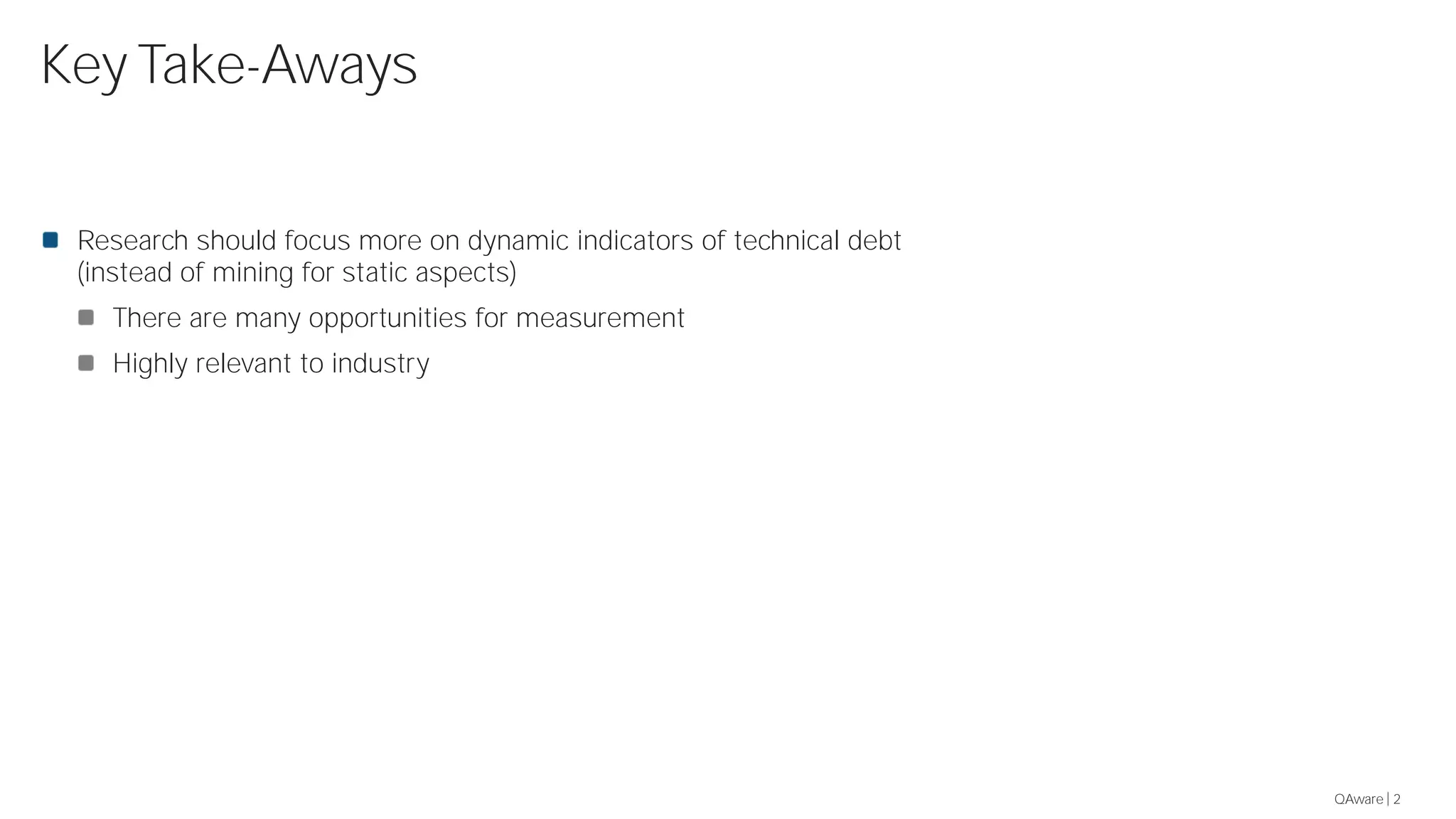 Challenges in Assessing Technical Debt based on Dynamic Runtime Data | PPT