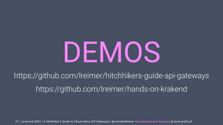 A Hitchhiker's Guide to Cloud-Native API Gateways | PPT