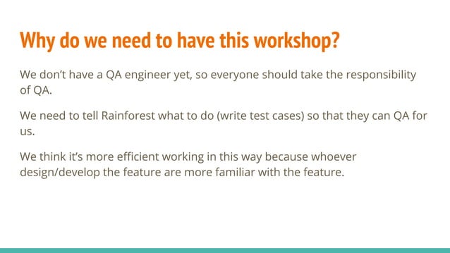 Qa workshop | PPT