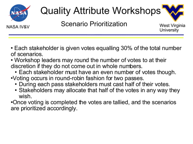 Quality Attributes Workshop | PPT