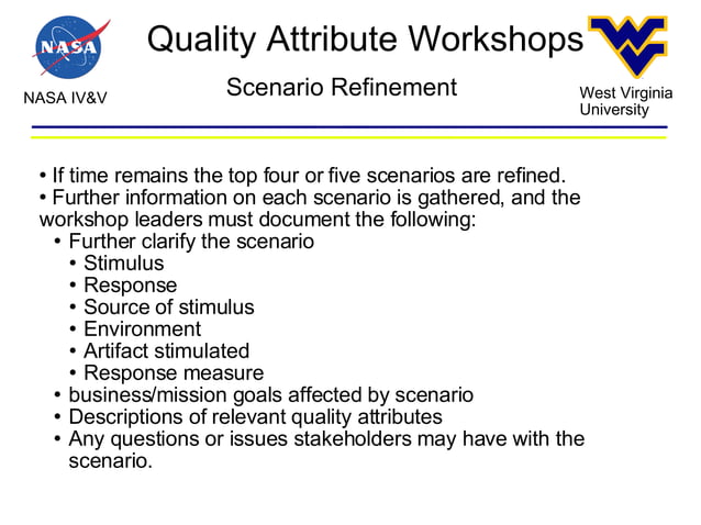 Quality Attributes Workshop | PPT