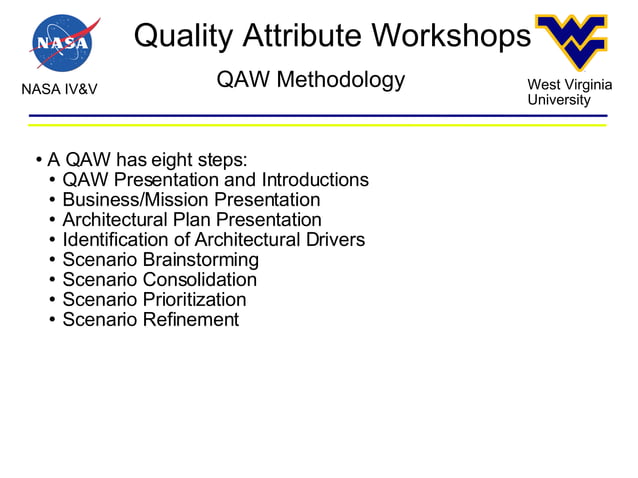 Quality Attributes Workshop | PPT