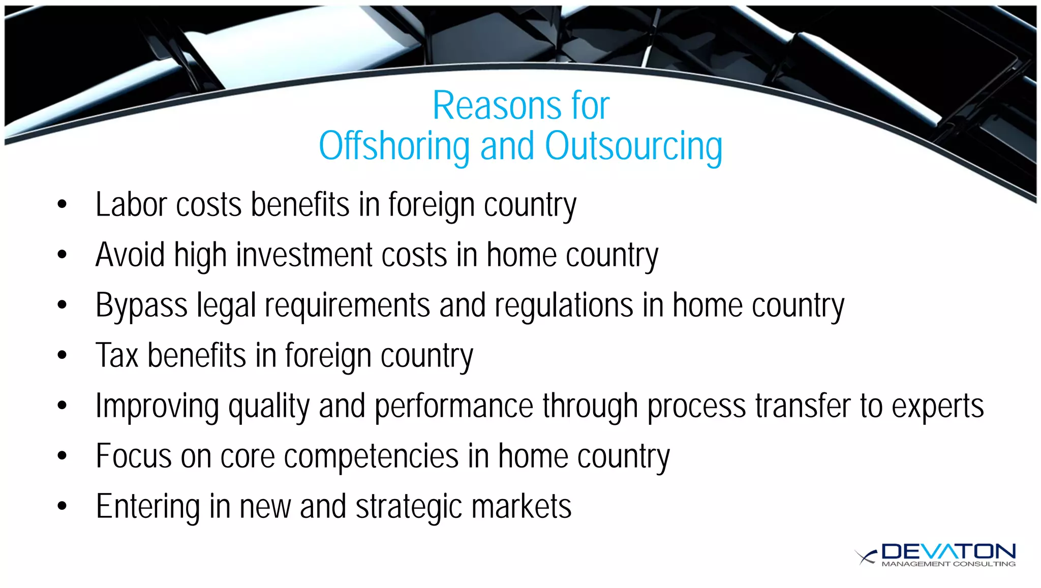 Offshoring and Outsourcing | PDF