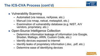 Using Cyber-Vulnerability Assessment (CVA) to Optimize Control System ...