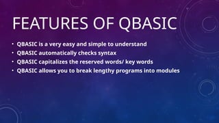 qbasic for beginners - who wants to learn about basic computer knowledge | PPT