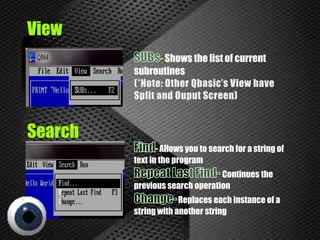 Qbasic Interface | PPTX