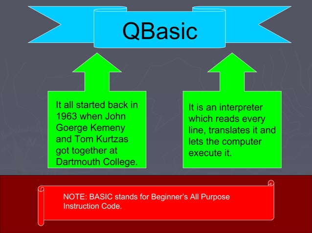 Qbasic introduction | PPT | Programming Languages | Computing