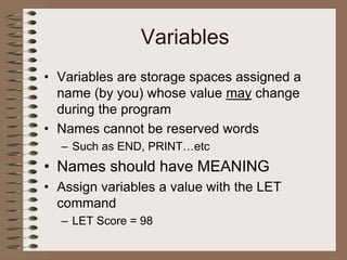 Qbasic notes | PPT