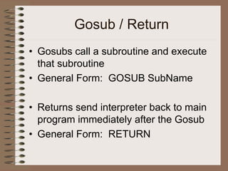 Qbasic notes | PPT