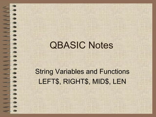 Qbasic notes | PPT