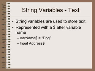Qbasic notes | PPT