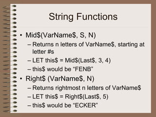 Qbasic notes | PPT