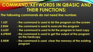 Qbasic program | PPTX