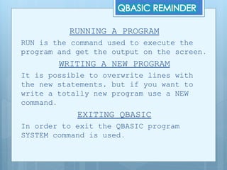 Qbasic Tutorial | PPTX