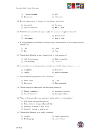 Question Bank Basic Electronics | PDF