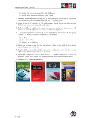 Question Bank Basic Electronics | PDF