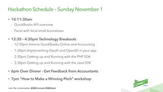 QuickBooks Connect 2015: Hackathon Kickoff | PDF