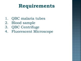 Qbc test | PPTX | Infectious Diseases | Diseases and Conditions