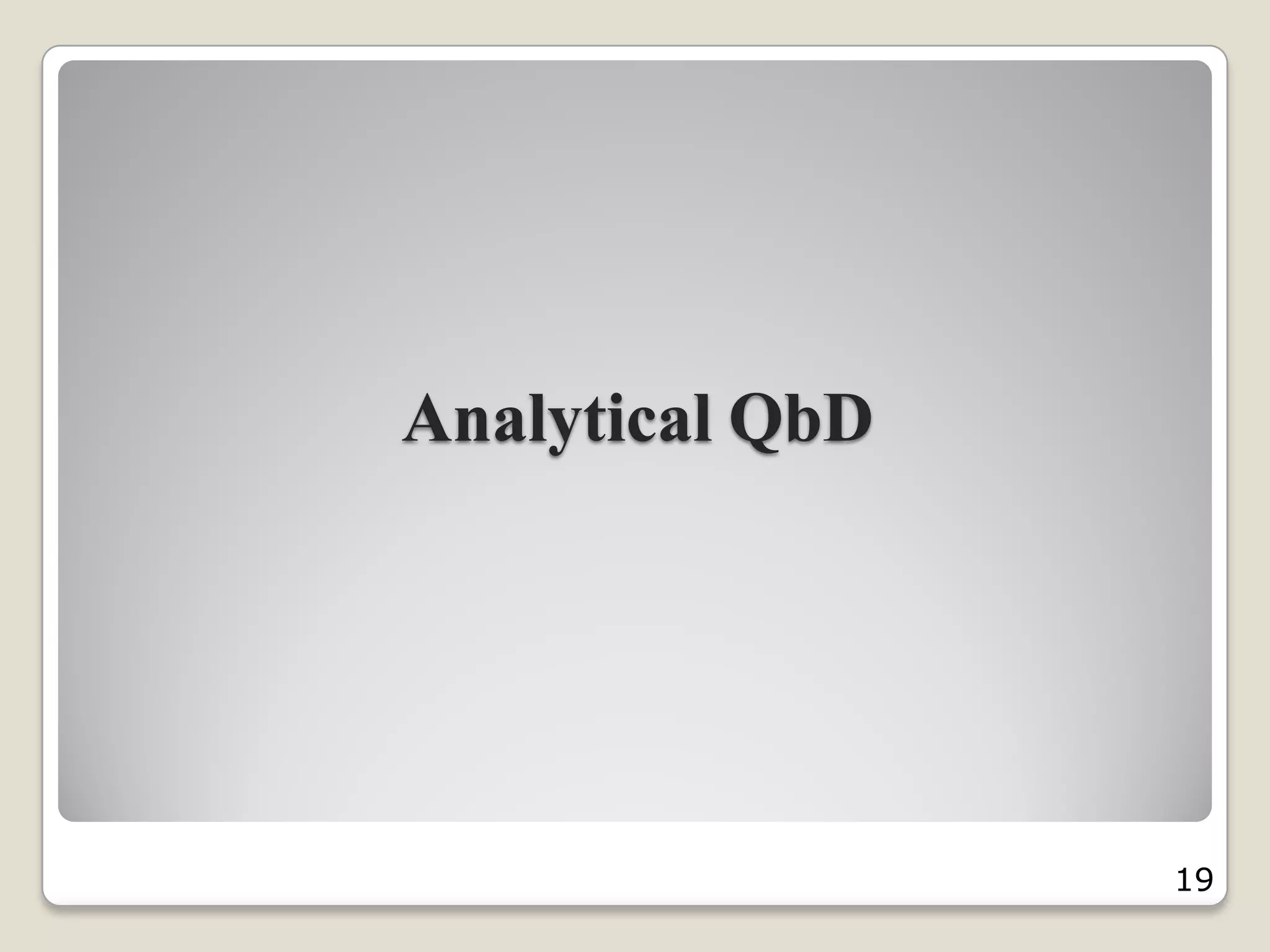 Pharmaceutical Quality by Design (QbD) | PDF