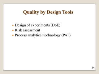 Pharmaceutical Quality by Design (QbD) | PDF
