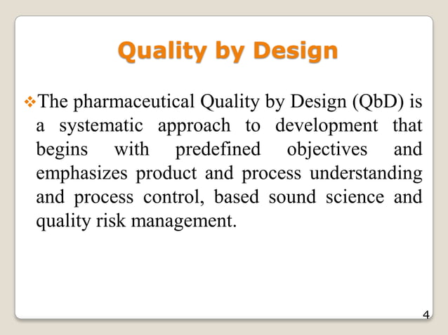 Pharmaceutical Quality by Design (QbD) | PDF