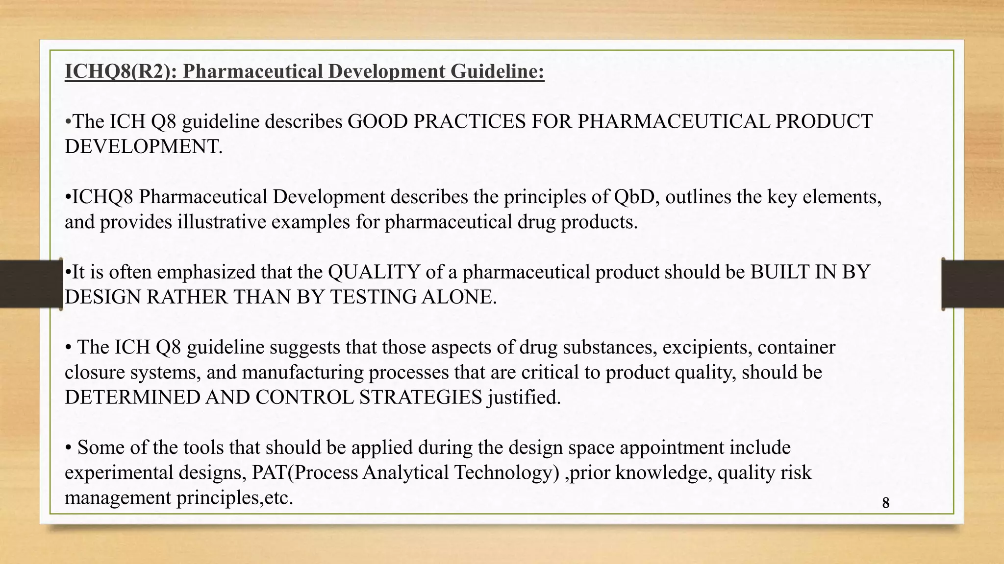 Quality-By-Design In Pharmaceutical Development | PPTX